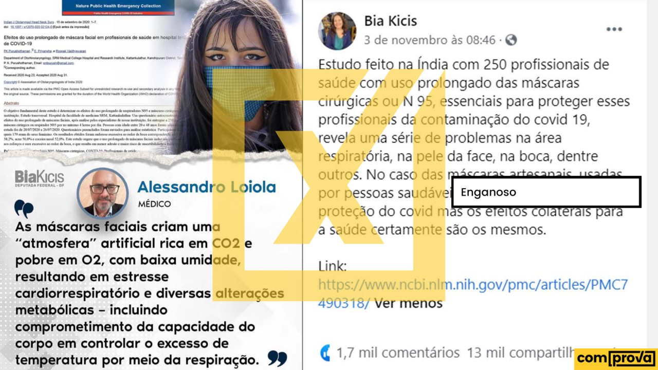 Estudo recomenda o uso de máscara, ao contrário do que sugere deputada ... Estudo recomenda o uso de máscara, ao contrário do que sugere deputada ...